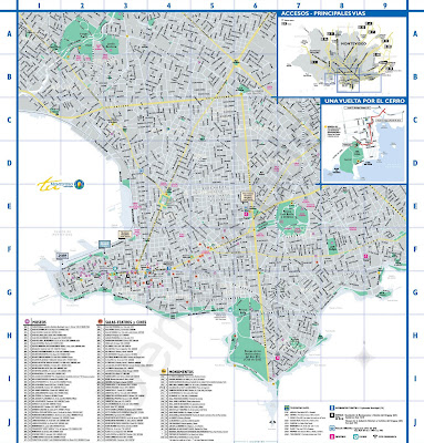 Transporte Uruguay 2000: MAPA DE MONTEVIDEO (ZONA CENTRICA)