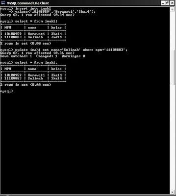 Sulimah Blog: Contoh Program MySql Data Mahasiswa
