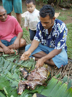 Tonga Adventure: Kai Kule - Eating my first dog. Oct 13 2007