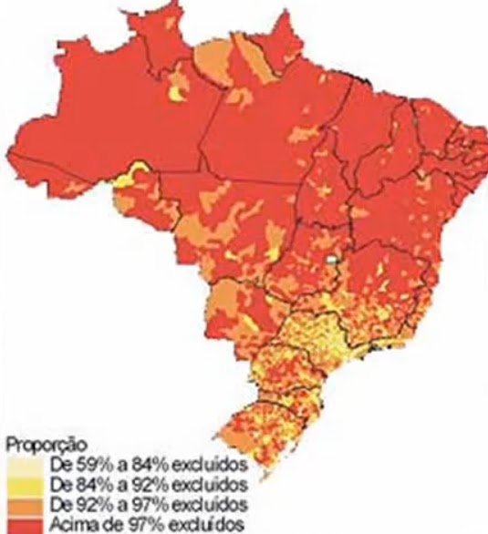Inclusão Digital: Mapa de Exclusão Digital no Brasil Inclusão Digital: Mapa de Exclusão Digital no Brasil