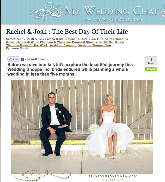 The Wedding Shoppe - featured Rachel & Josh