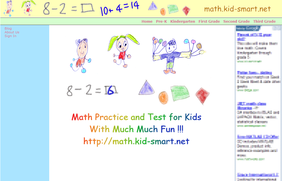 Smart Kids Net - free kids math site: math.kid-smart.net grand opening!