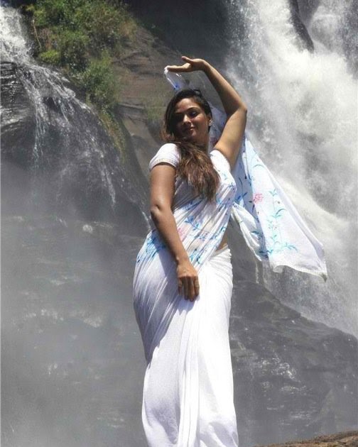 Lady Artists Photo Gallery Simran White Saree