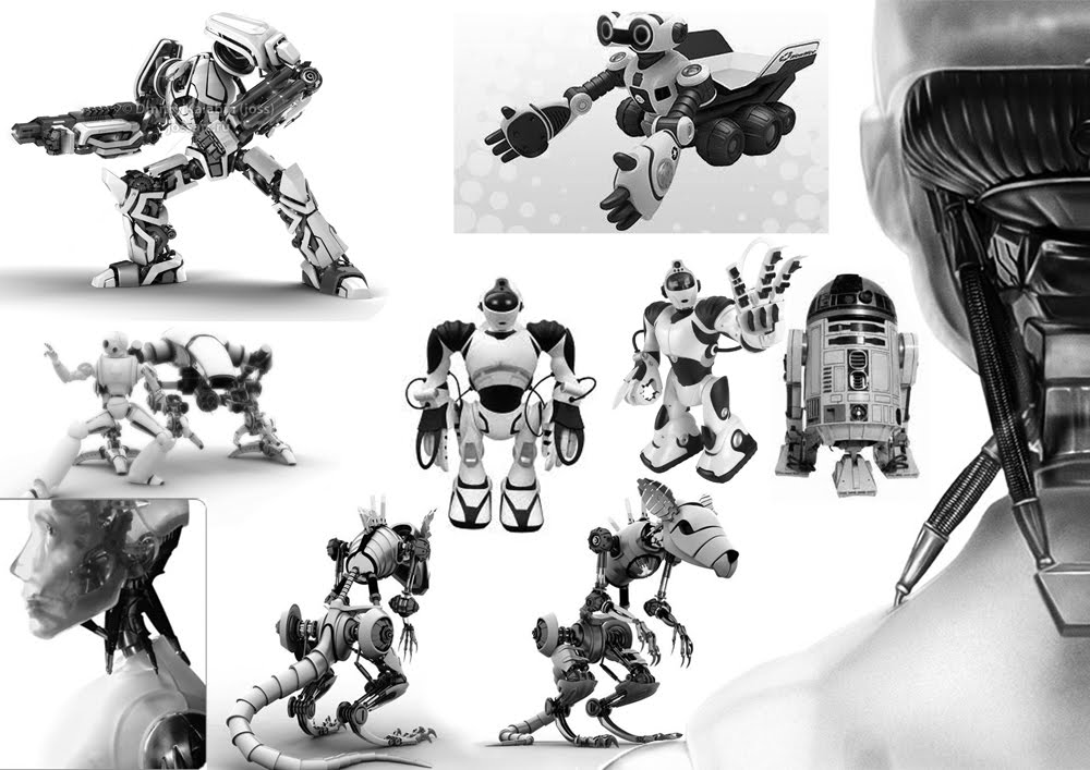 Practical Project: Character mood boards: "Roborilla"