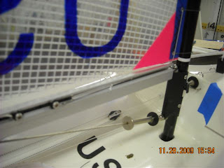 IOM sailboat build: Main sail Cunningham