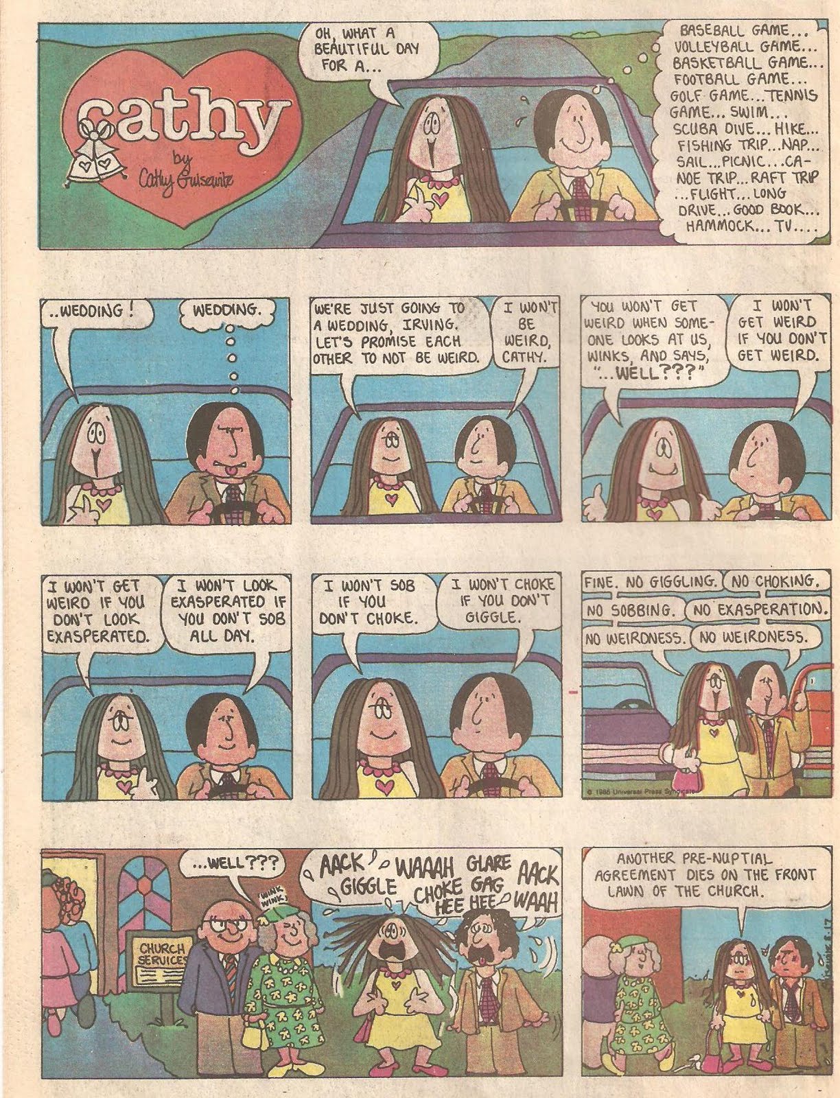 Sunday Comics Debt: Cathy Gets Wise