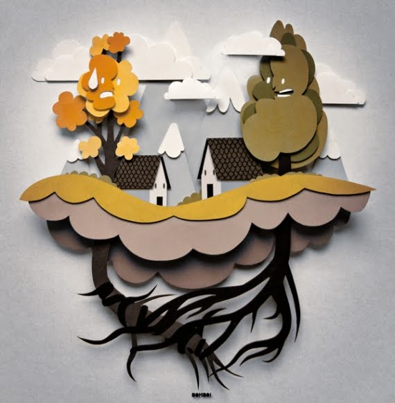 Design. Thoughts. Life.: Creative paper cut designs from Bomboland.