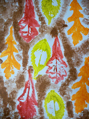 we heart art: Fall Leaf Stamping