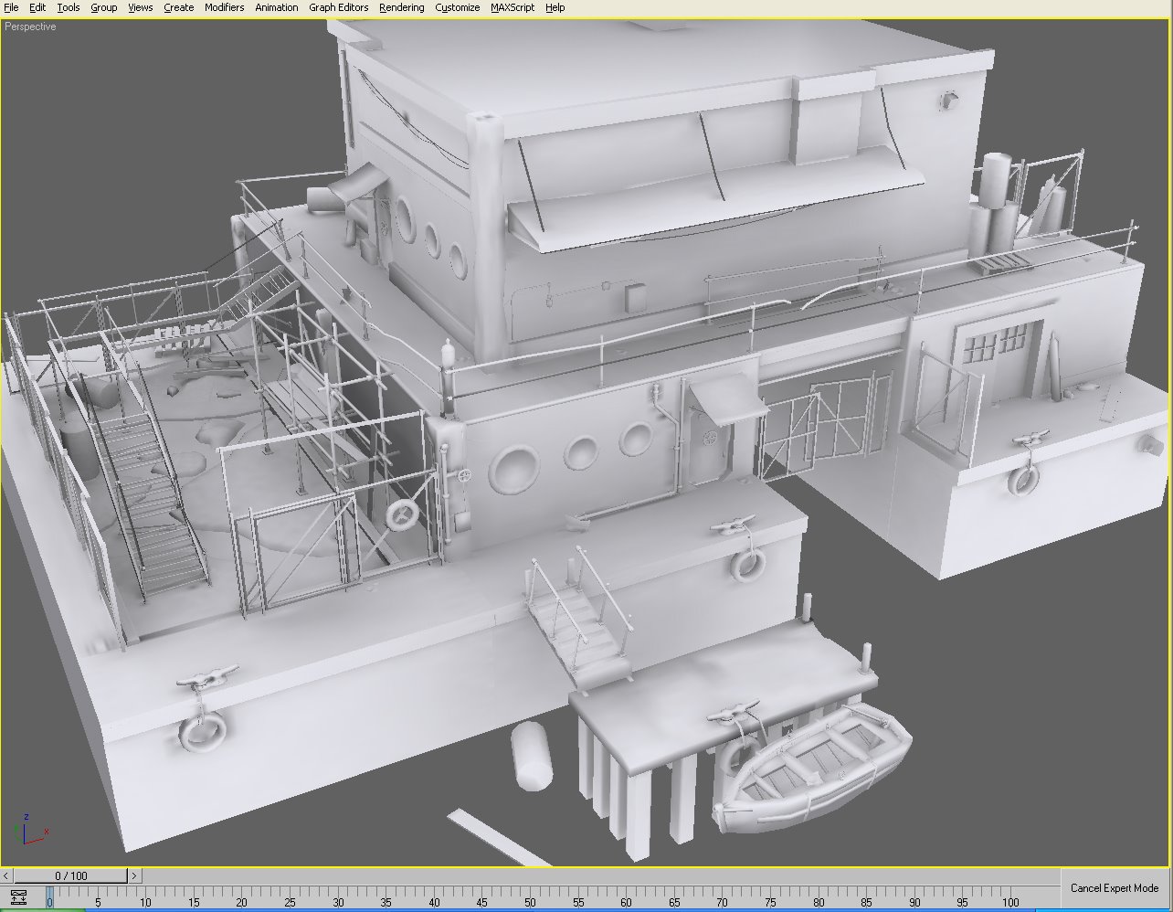 Environment scene Docks — polycount