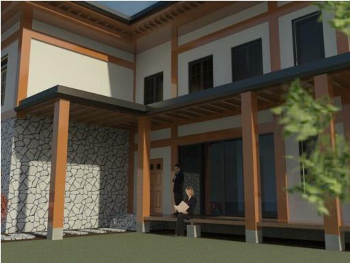 Revit building design: Revit building model 3 日本文化