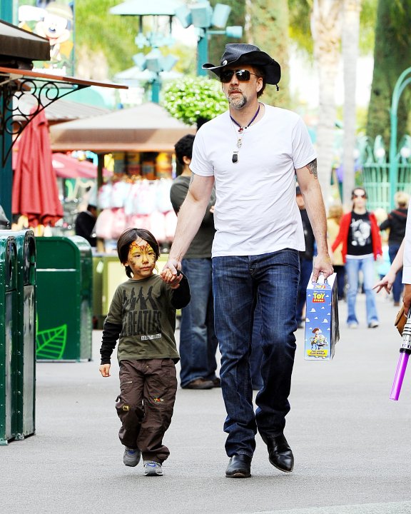 Celebrities Do Disney: Nicolas Cage and Son