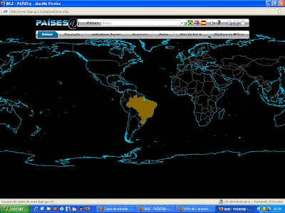 Sarapatel de Coruja: Magnífico mapa mundi interativo do IBGE