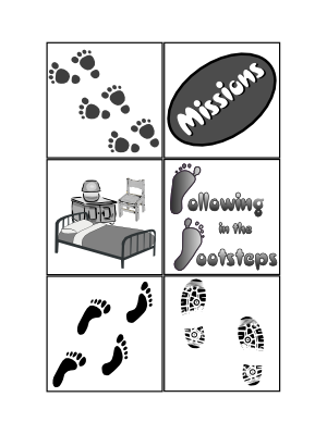 Free Bible School Materials: Footsteps Memory