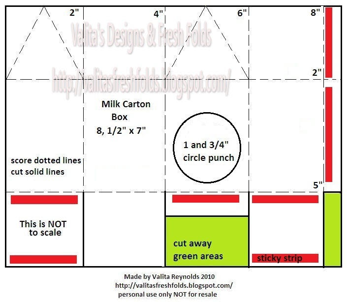 Valita's Creative Designs : Making a milk carton box without a die