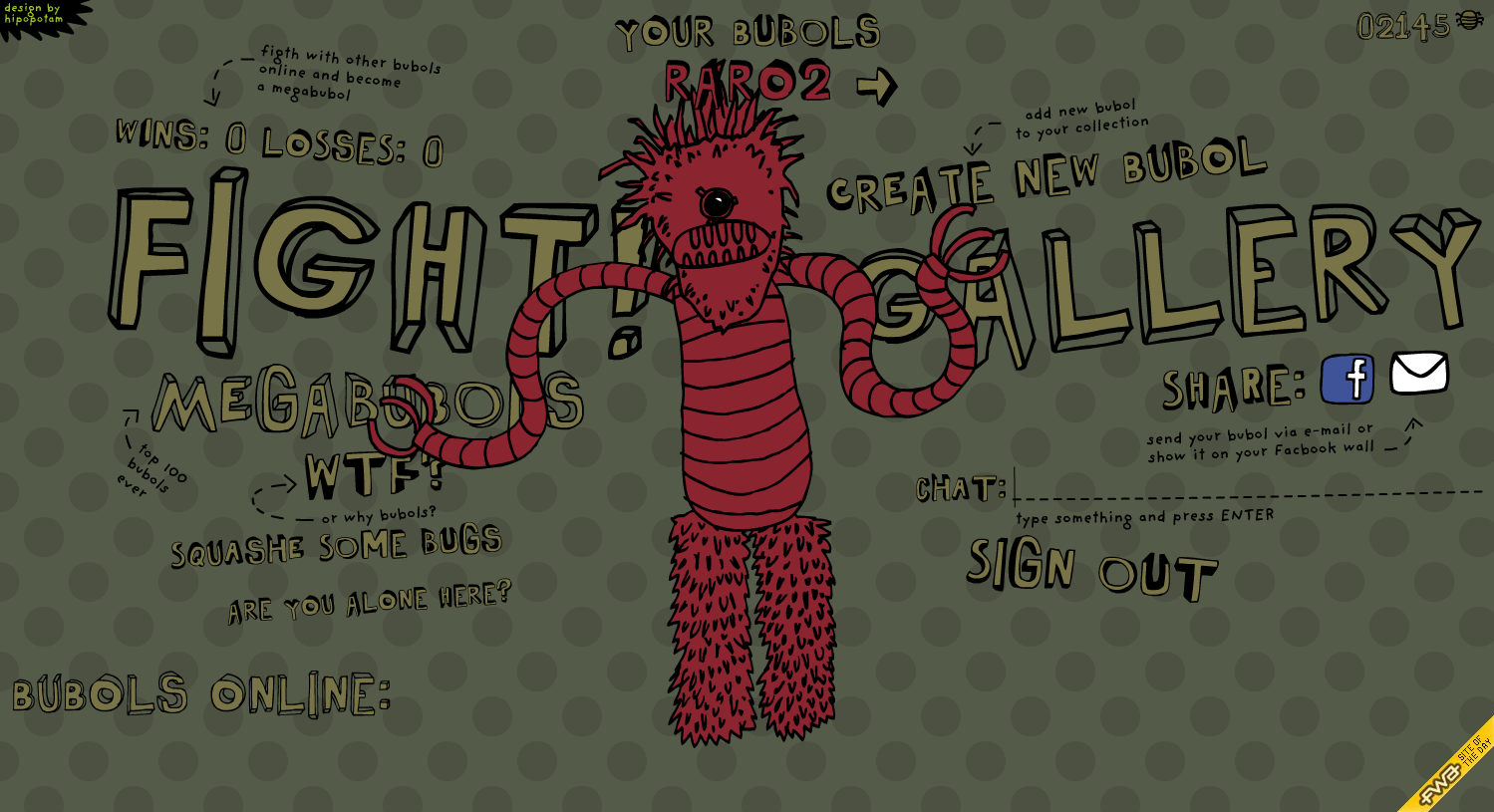 Haga clic para continuar: BUBOLE: creando monstruos con Flash