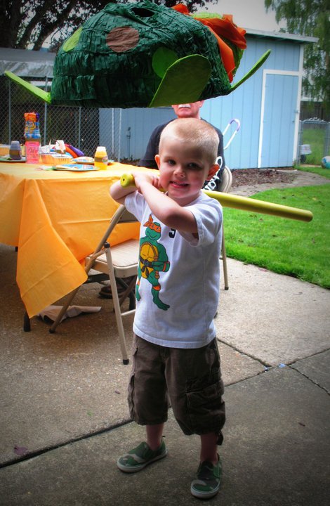 the barnes yard: Porter's ninja turtle party