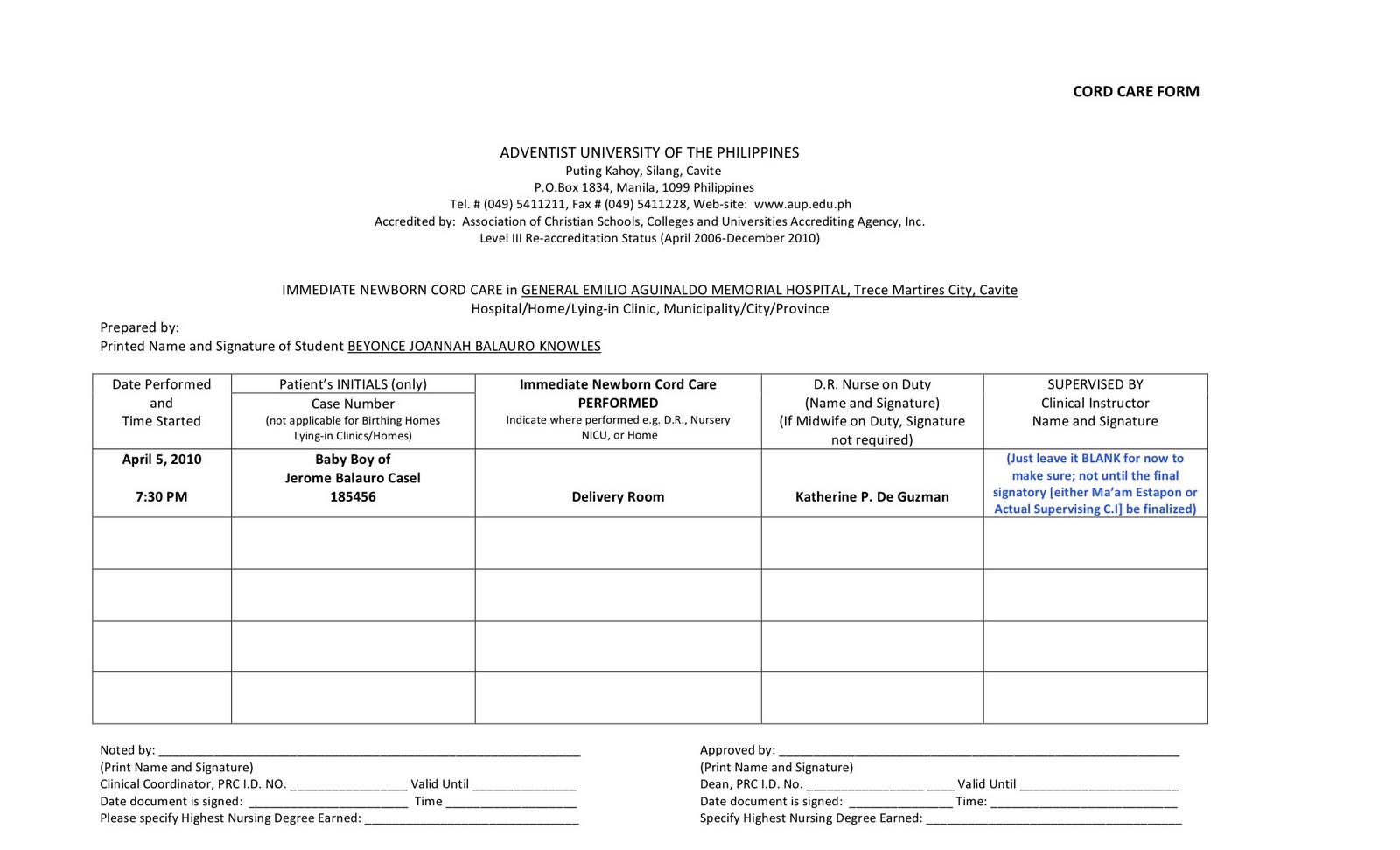 iCONS 2011 Official Blogspace: SCRUB FORM Samples