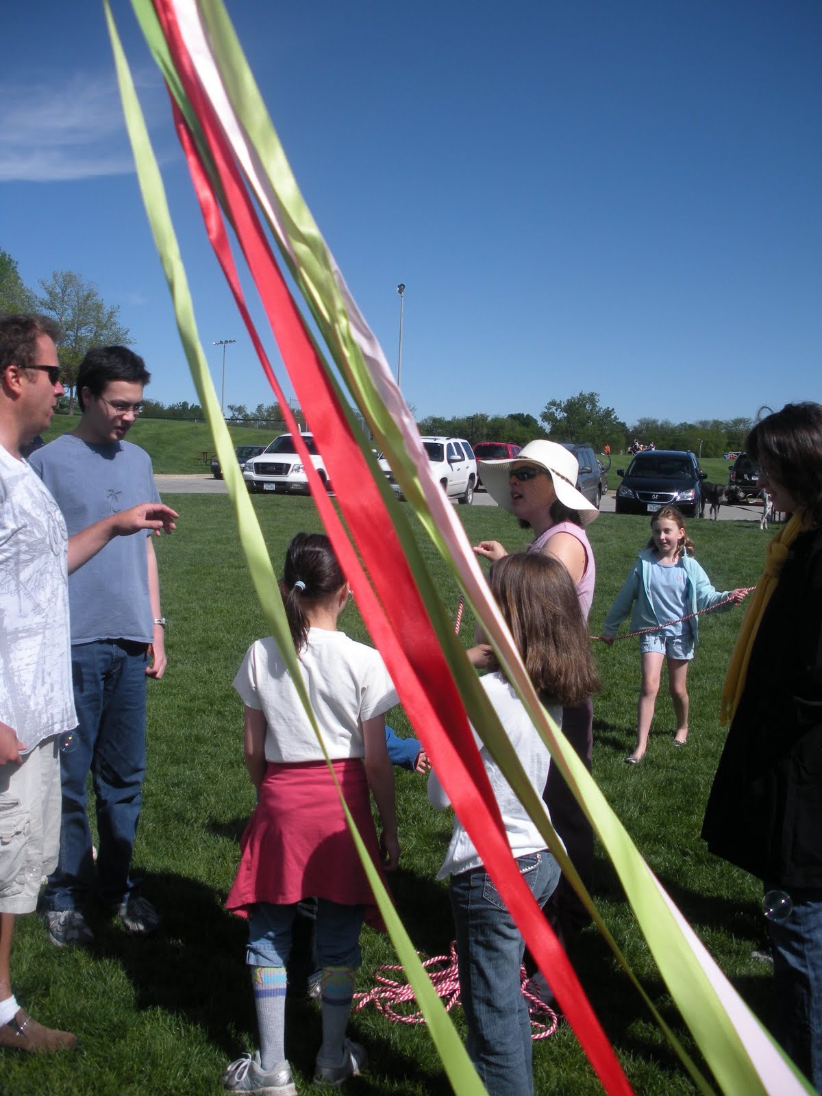 Heather's Moving Castle: May Day Party with happy kids & dogs