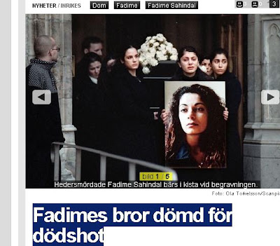 I Mitt Sverige...: Skammördarnyheter: Fadimes bror dömd för dödshot
