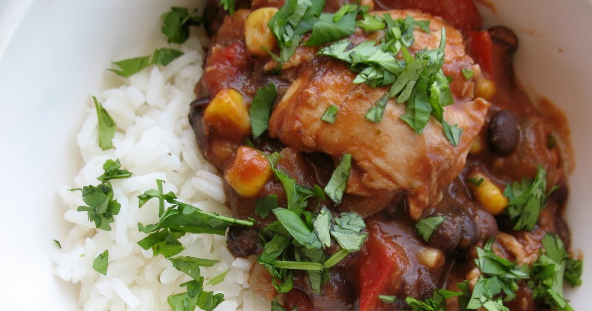 Slow Cooker Pulled Chicken Chili and Rice ~ Chasing Tomatoes
