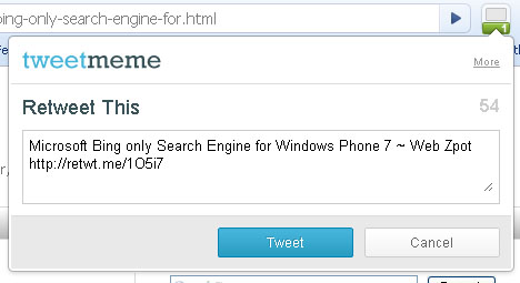 TweetMeme Google Chrome extension for Tweet any Webpages you Browse ...