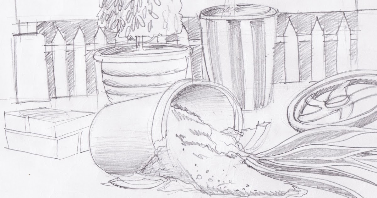 lukisan pasu bunga pecah di atas lantai - Richard Chapman