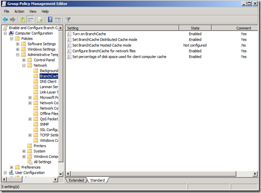 ConfigMgr: Configuring SCCM and Branch Cache