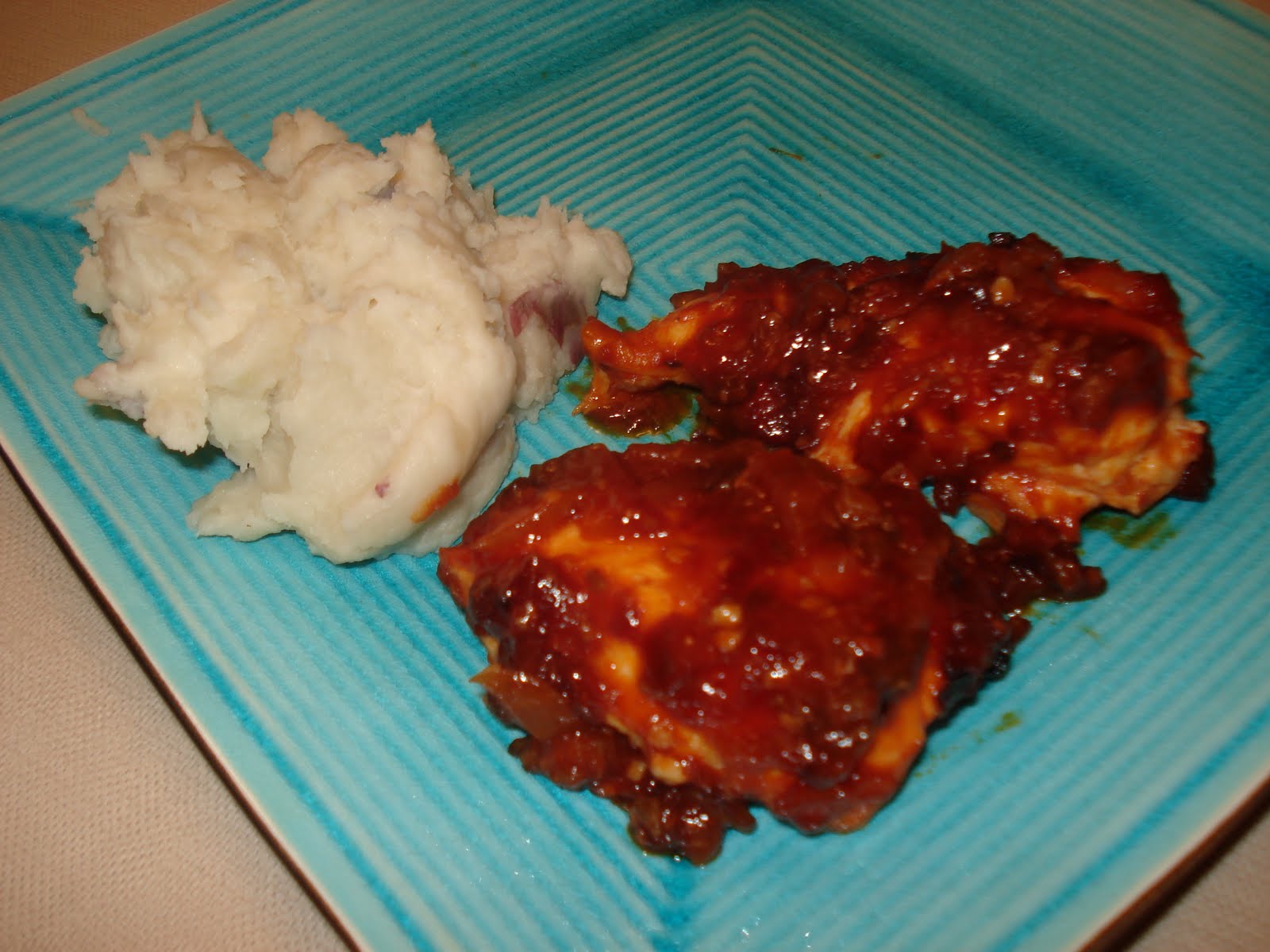 See Sarah Bake: Chipotle-BBQ Chicken with Red-Skinned Mashed Potatoes
