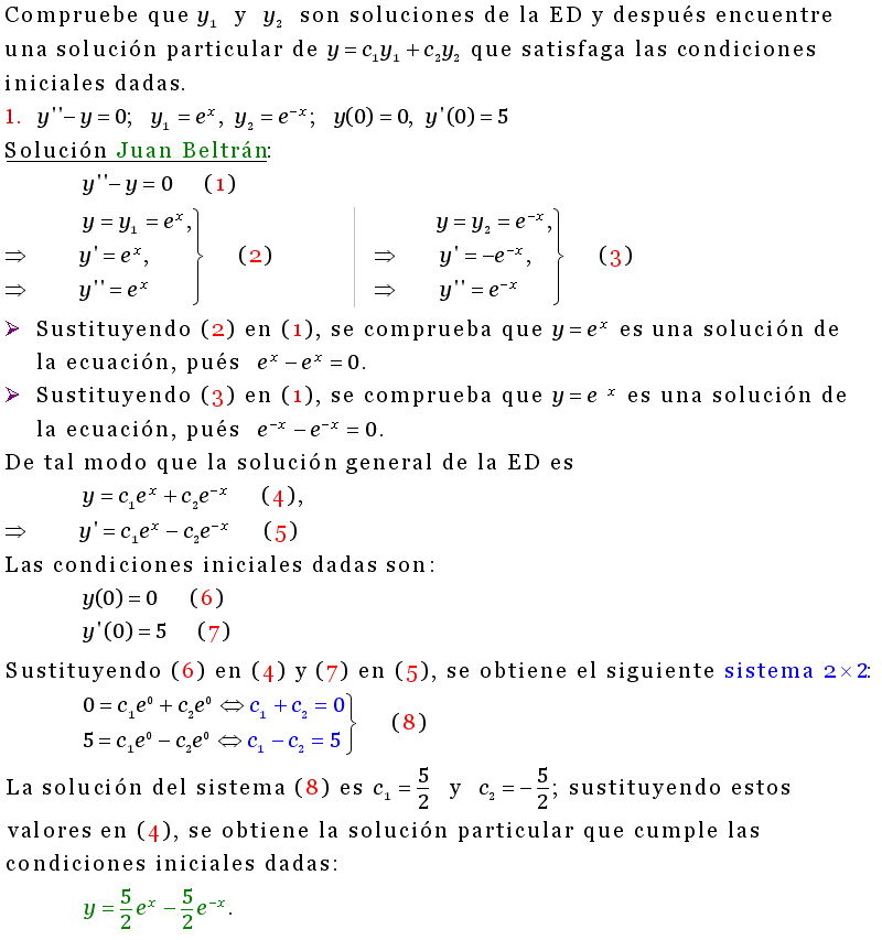 Cálculo21: Ecuación diferencial lineal homogénea y condiciones ...