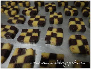 Biskut Dam - Step by step / Checkeredboard Cookies ~ Resepi Terbaik