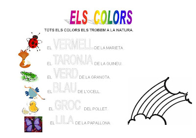 El racó de les lletres: FITXA 1: ELS COLORS