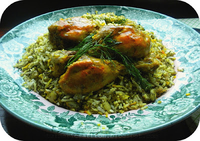 Turmeric & Saffron: Shevid Baghali Polow with Morgh - Dill Lima Beans ...