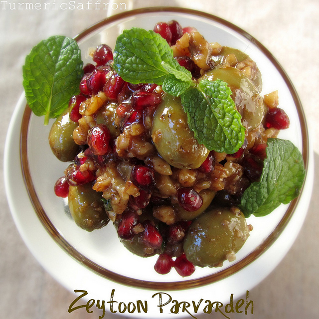 Turmeric & Saffron: Zeytoon Parvardeh-Persian Olive, Pomegranate and ...