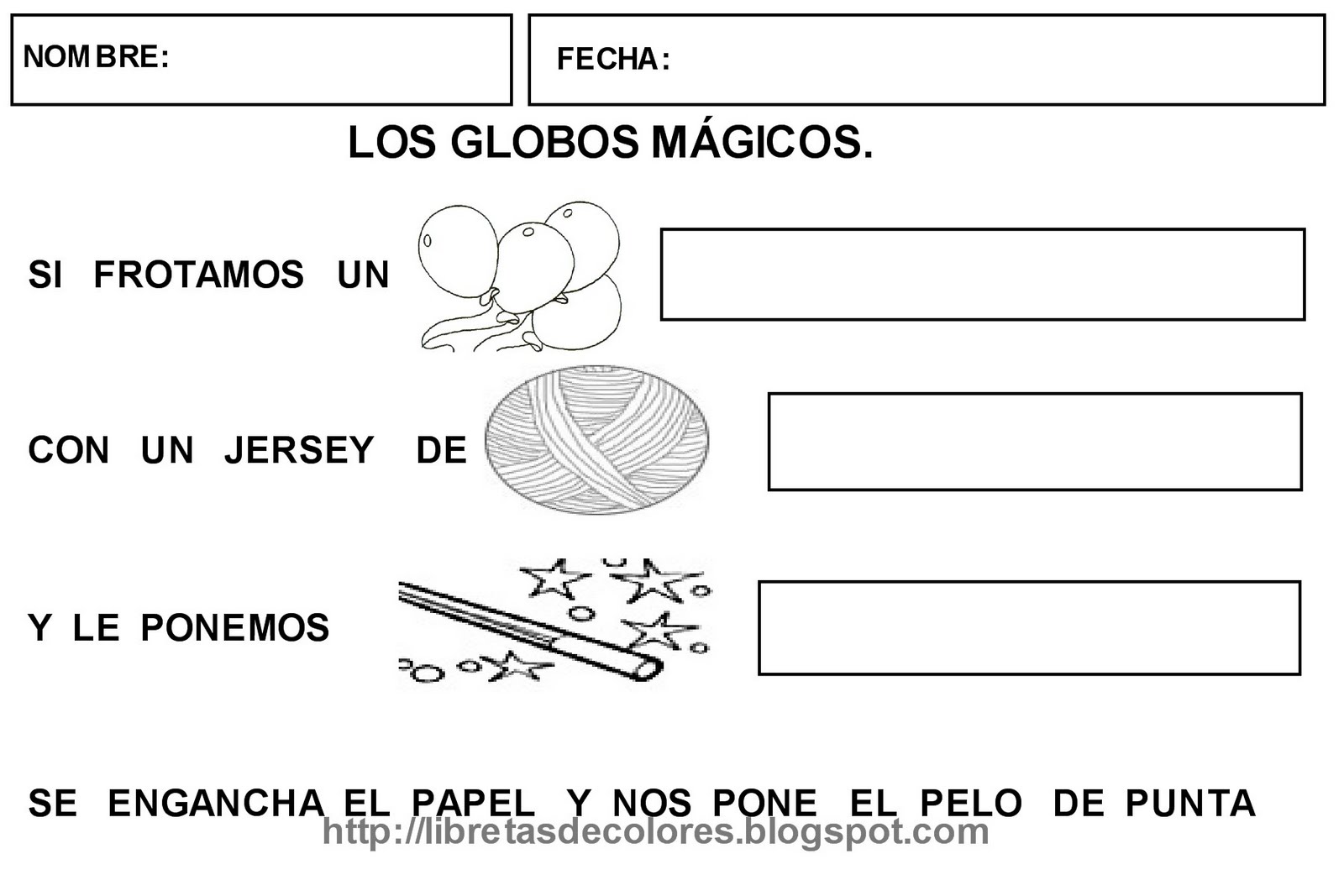 Libretas de colores: TALLER DE MAGIA: GLOBOS MÁGICOS