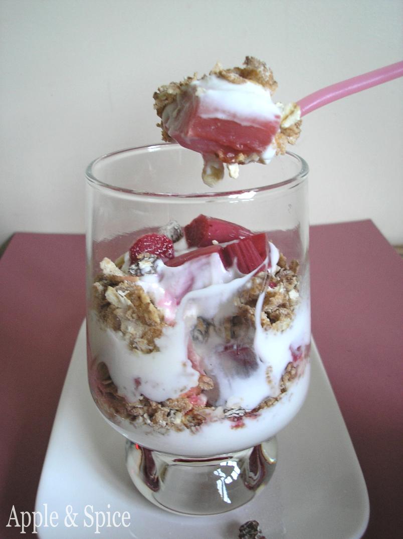 Apple & Spice: Rhubarb & Rosewater Breakfast Sundae