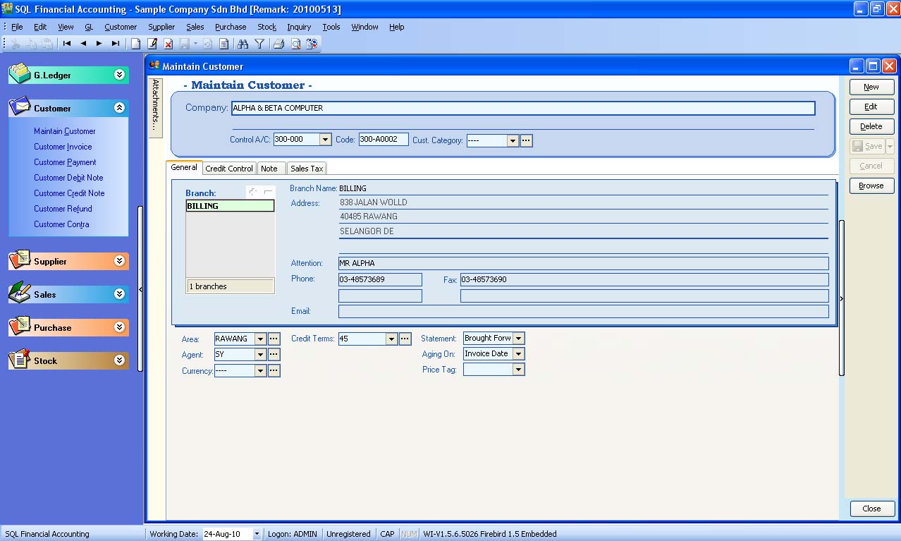 SQL Accounting & Payroll: Screenshots