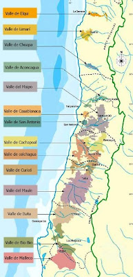 We Study Wine: Map of Chilean Wine Regions