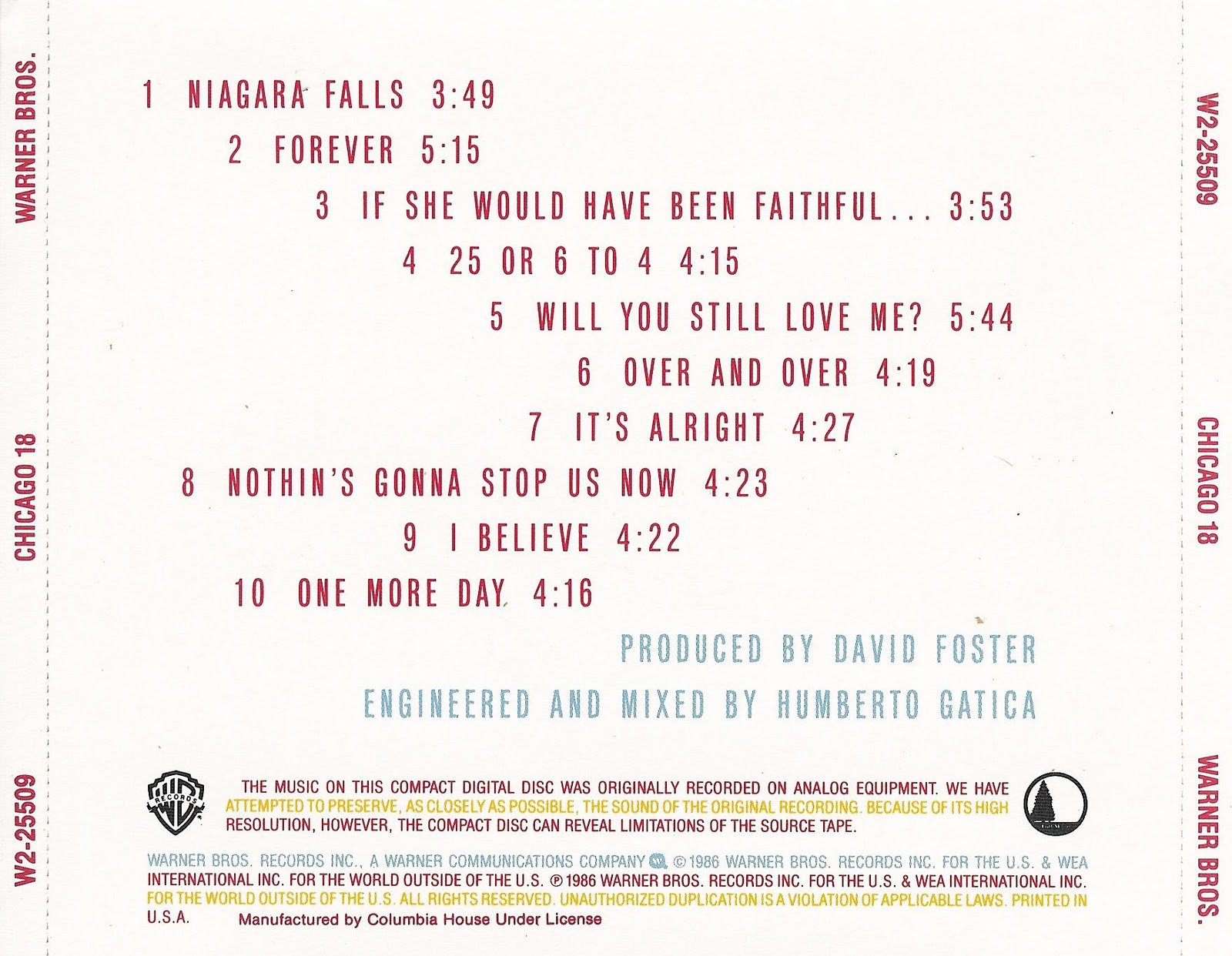 Musicotherapia: Chicago - 18 (1986)