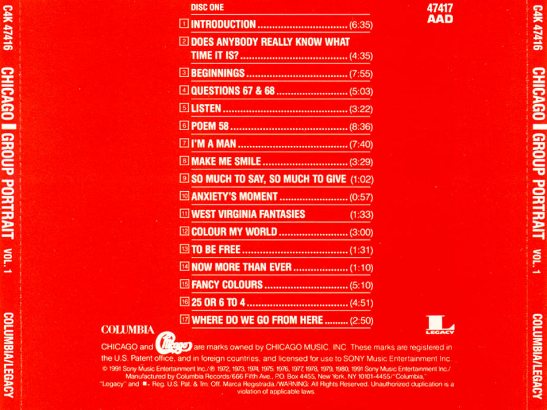 Musicotherapia: Chicago - Group Portrait Vol. 1 (1991)