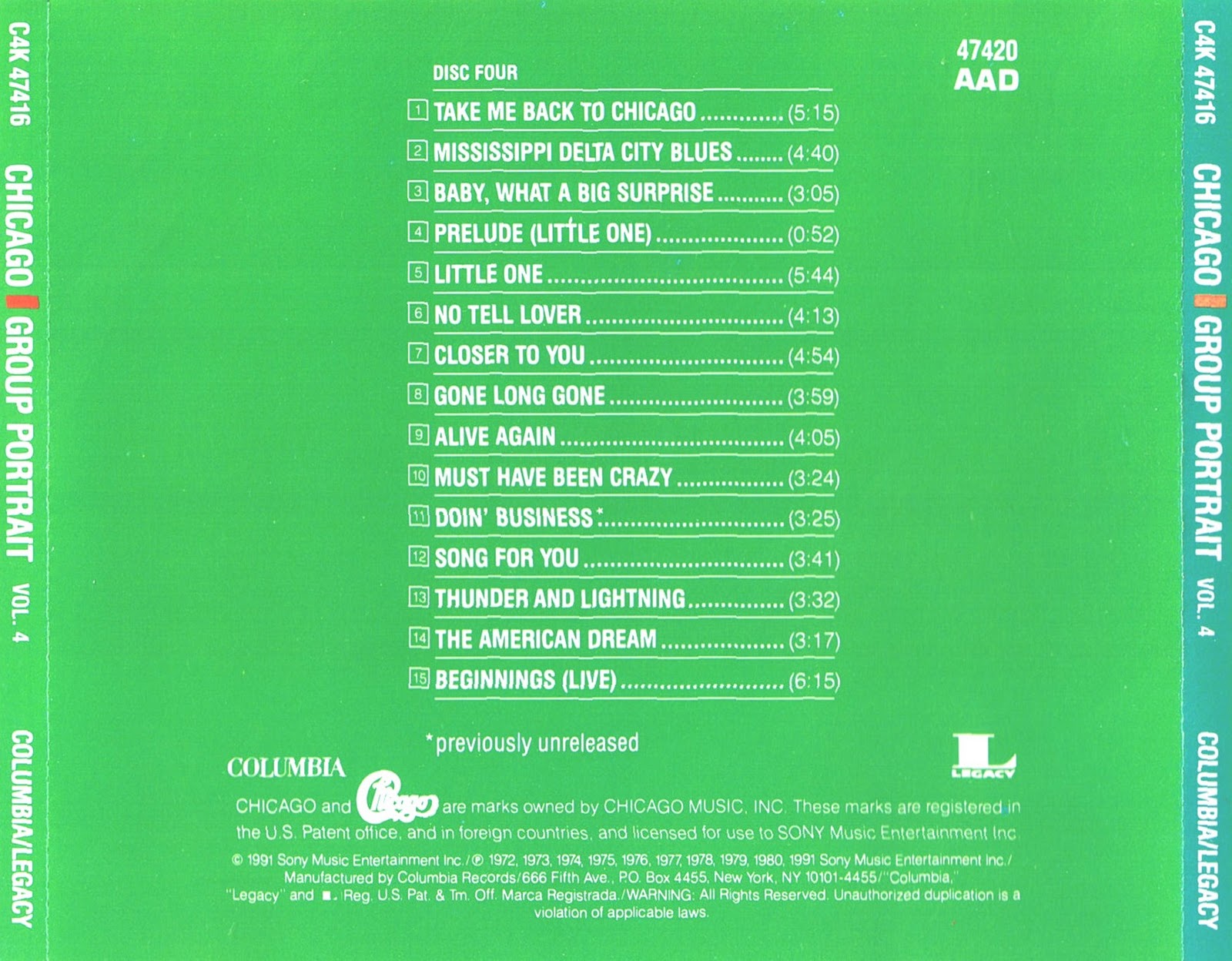 Musicotherapia: Chicago - Group Portrait Vol. 4 (1991)