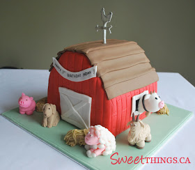 SweetThings: 1st Birthday: Red Barn Cake