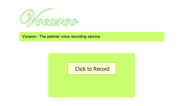 Web Tool Box - Social Media Playground: Vocaroo
