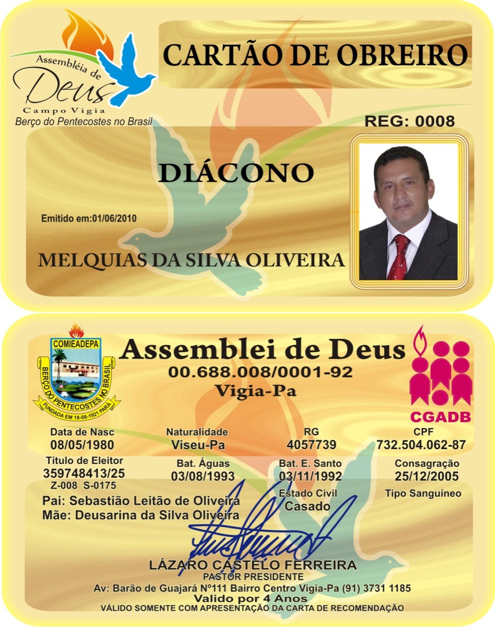 Visão Digital: cartões de membro