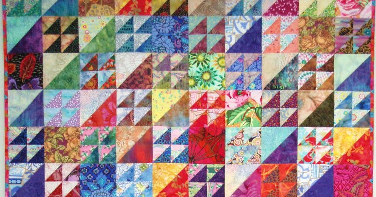 Exuberant Color : Quilts made with triangles