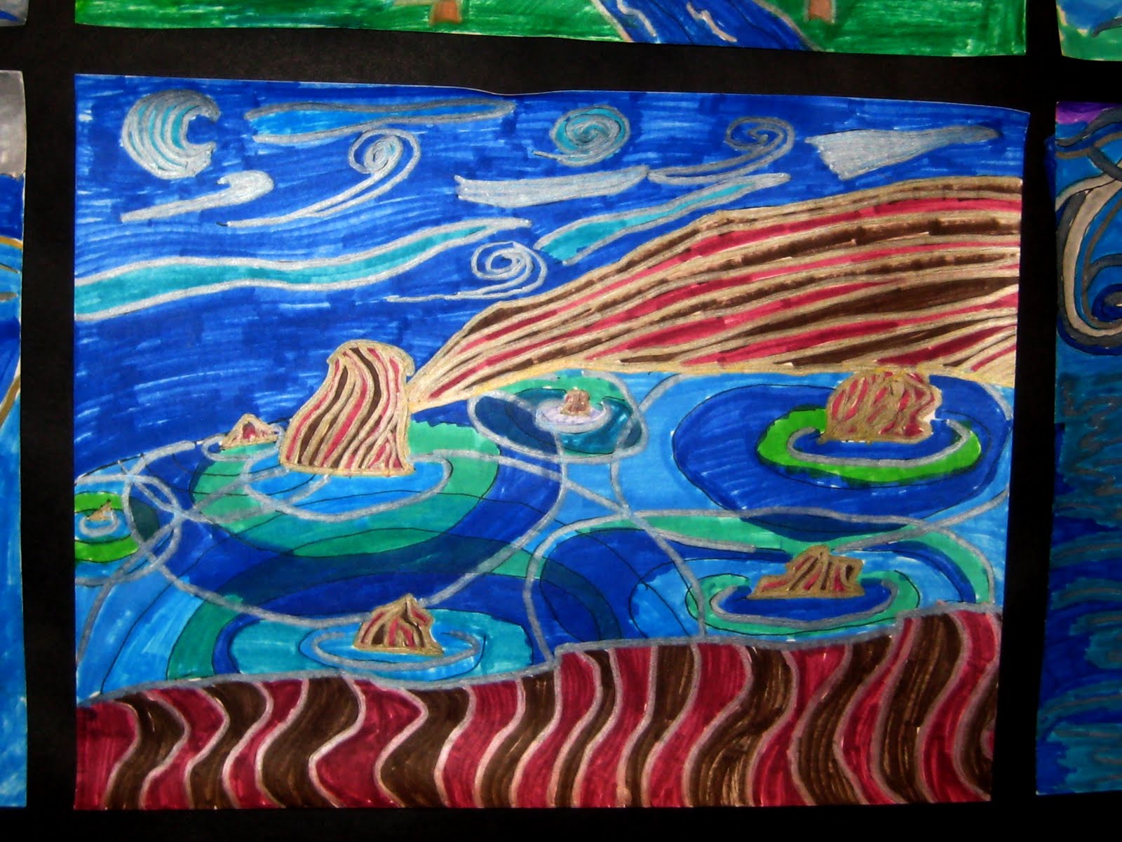 Mrs. Art Teacher!: rhythm and movement landscape