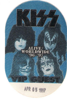 The King Of Fling: KISS 4/5/97 Columbus, GA VIP Backstage Pass