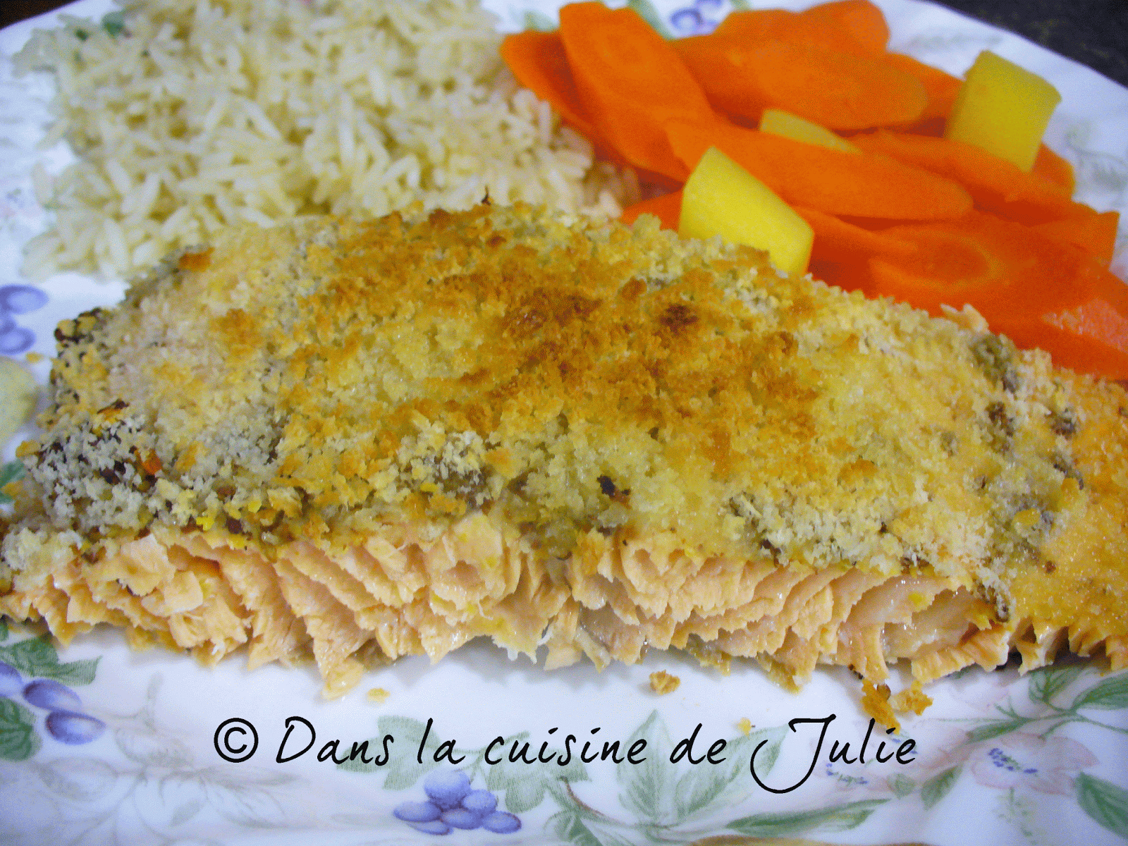 DANS LA CUISINE DE JULIE: Saumon rôti à la moutarde