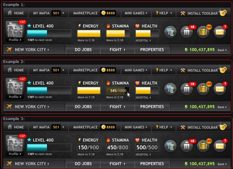 Mafia Wars Maniac: Game Header New Design