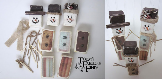Today's Fabulous Finds: 2x4 Snowman Family