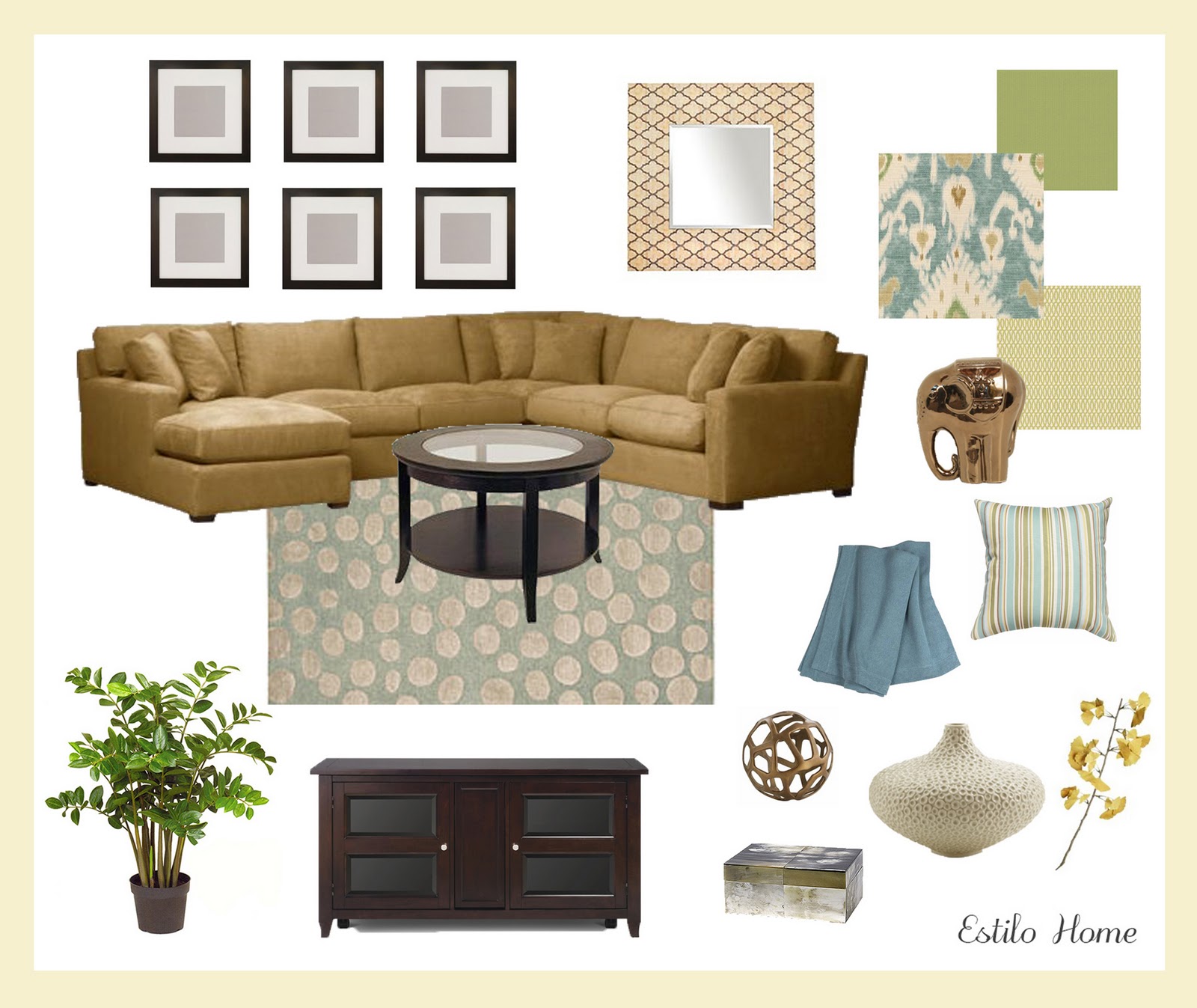 Estilo Home: Client Design Board ~ California Living Room